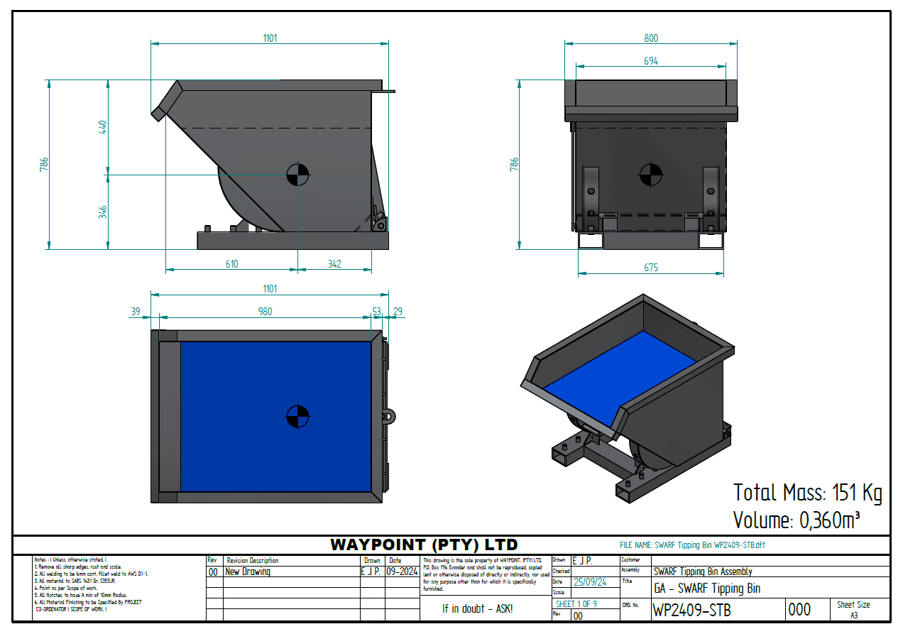 Tipping Bin | Waypoint Engineering